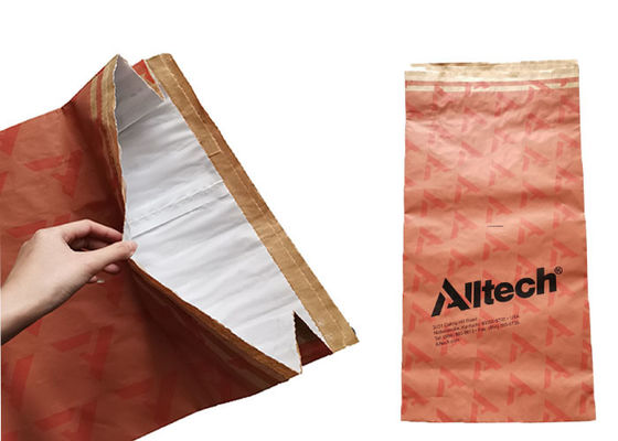 3 Layers Heat Sealed Paper Bags Trapezoid Pocket Opening Good Wear ...