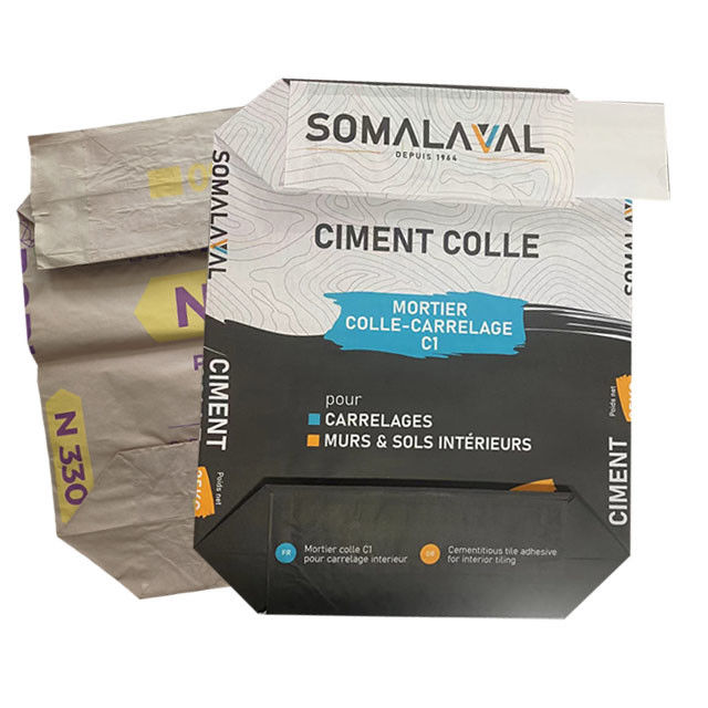 20kg 25kg Food Grade 3 Layer Pasted Valve Paper Bags For Packaging ...
