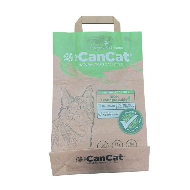 6L 10L Custom Printed Biodegradable Kraft Paper Tofu Cat Litter ...