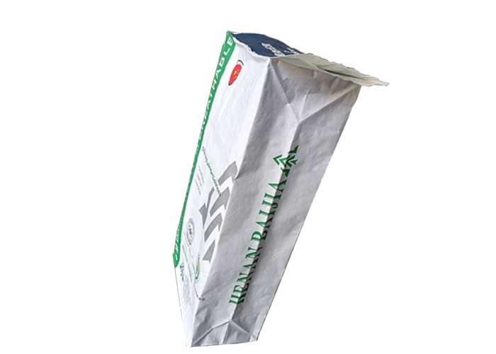 3 Layer Pasted Valve Multiwall Paper Bags High Tensile Strength Long ...