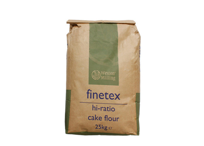 Open Top Flat Bottom Sewn 20kg Multiwall Paper Bags 25 Kg Package Paper Bag