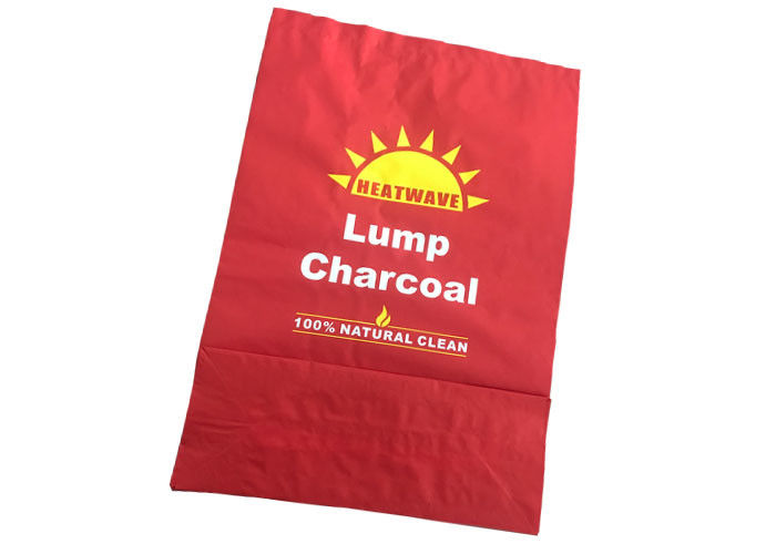Charcoal Multiwall Kraft Paper Bags Multiple Layer Custom Logo Size