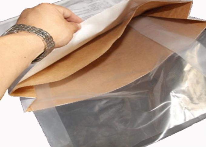 Food Grade Brown White Kraft Paper Bag Water Soluble With Plastic Liner ...