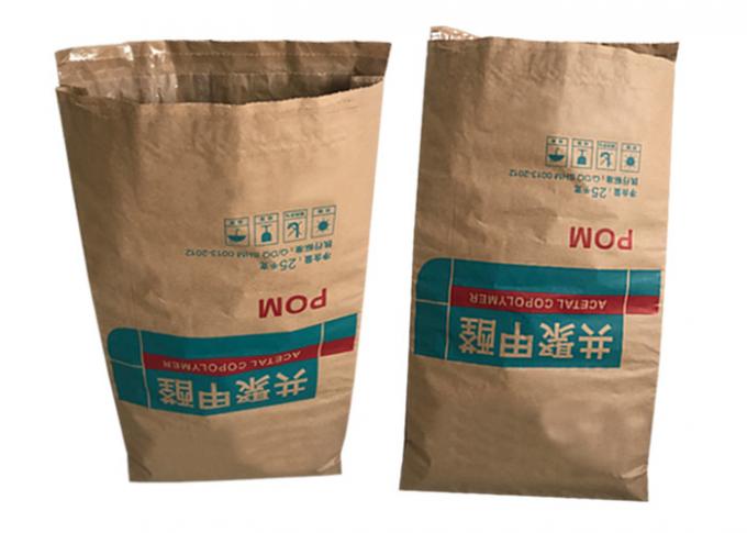 High Speed Filling Heavy Duty Kraft Paper Bags Durable 3 Layers With PE ...