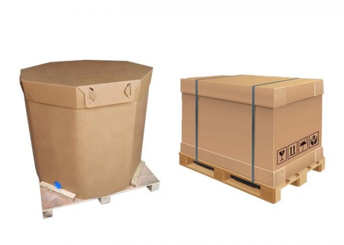 Recyclable Paper Liquid Package IBC Tank Container 220l With Valve